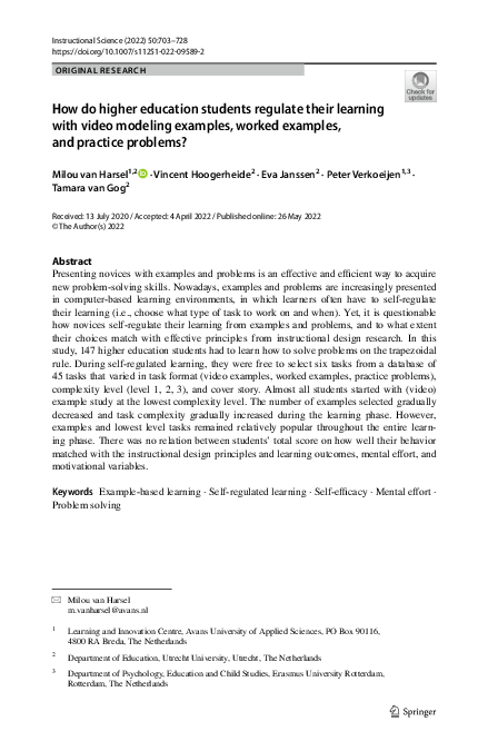 (PDF) How do higher education students regulate their learning with ...