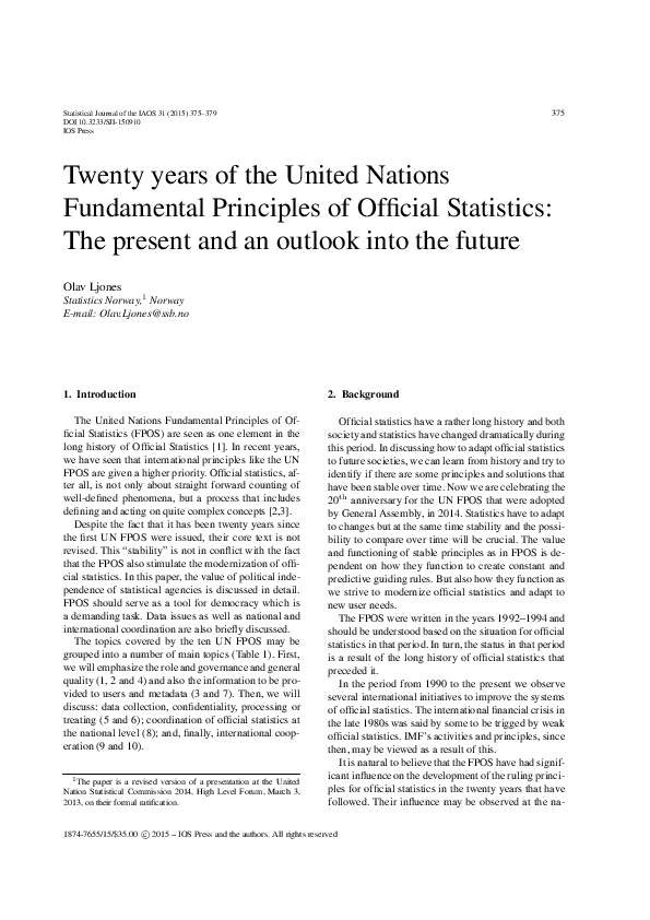 (PDF) Twenty years of the United Nations Fundamental Principles of ...