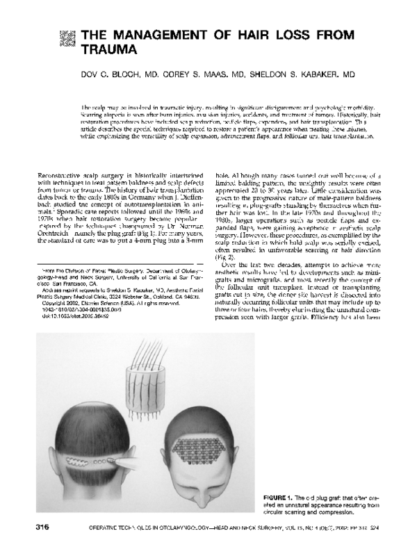 (PDF) Restoring Hair Loss After Traumatic Injury