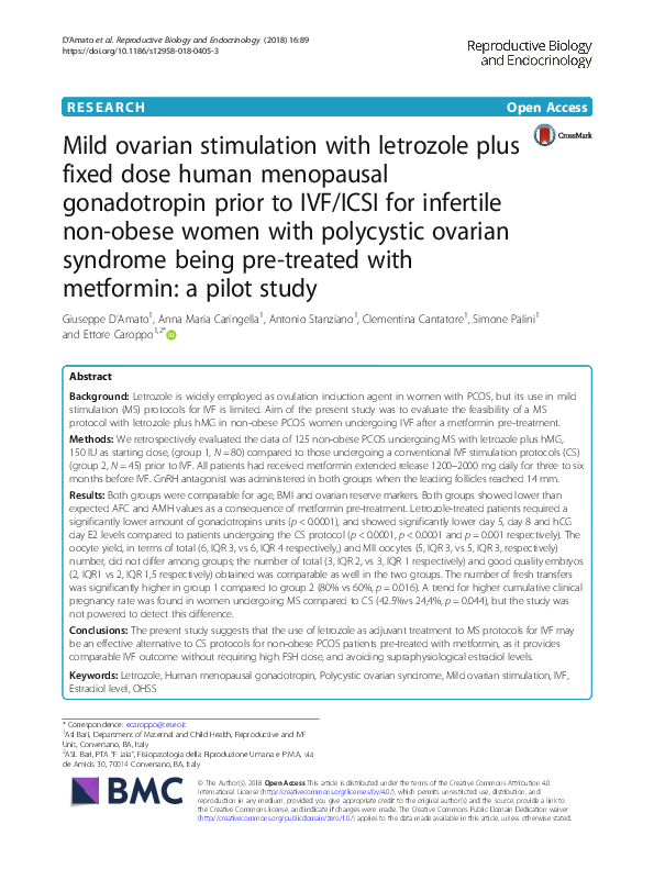 (PDF) Mild ovarian stimulation with letrozole plus fixed dose human ...