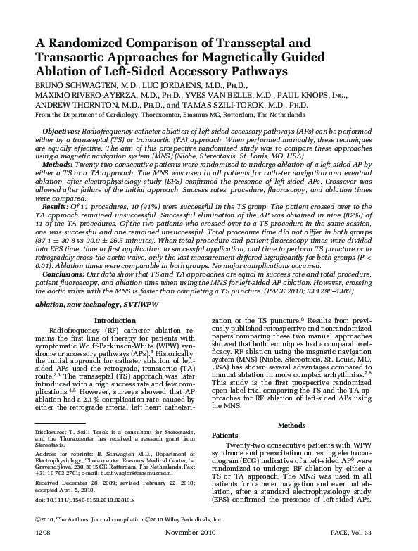 (PDF) A Randomized Comparison of Transseptal and Transaortic Approaches ...