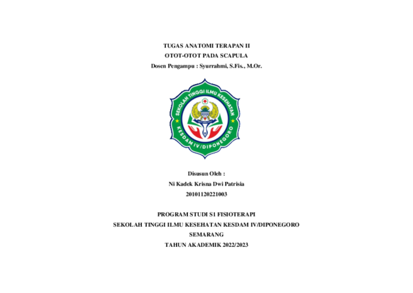 (PDF) origo insersio otot pada scapula | Ni Kadek K R I S N A D W I ...