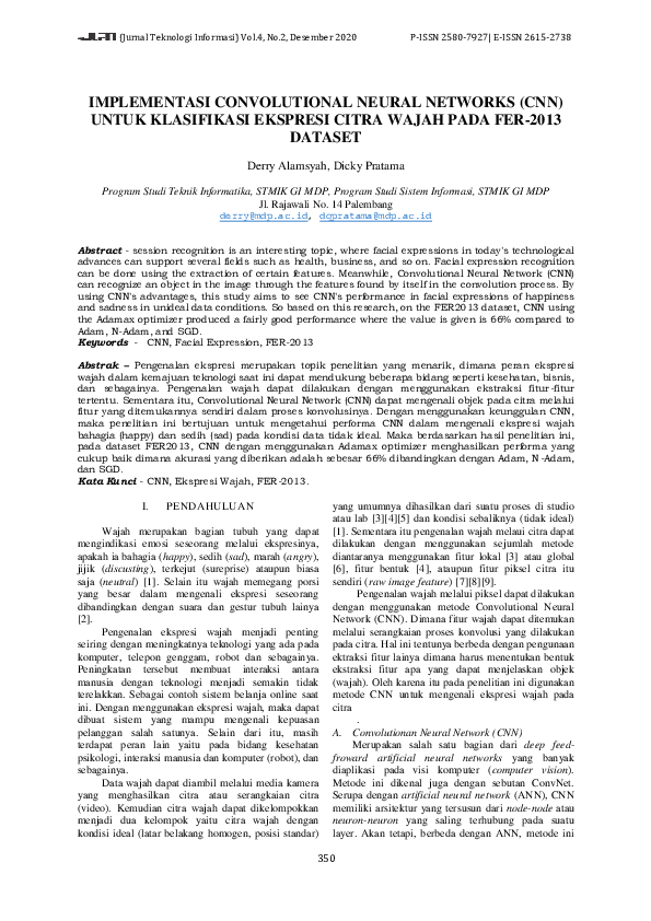 (PDF) Implementasi Convolutional Neural Networks (CNN) untuk ...