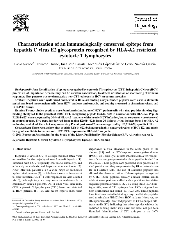 (PDF) Characterization of an immunologically conserved epitope from ...