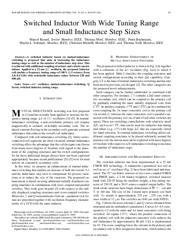 (PDF) Switched Inductor With Wide Tuning Range and Small Inductance ...