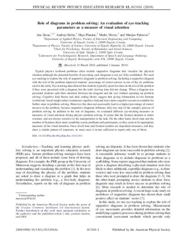 (PDF) Role of diagrams in problem solving: An evaluation of eye-tracking parameters as a measure ...