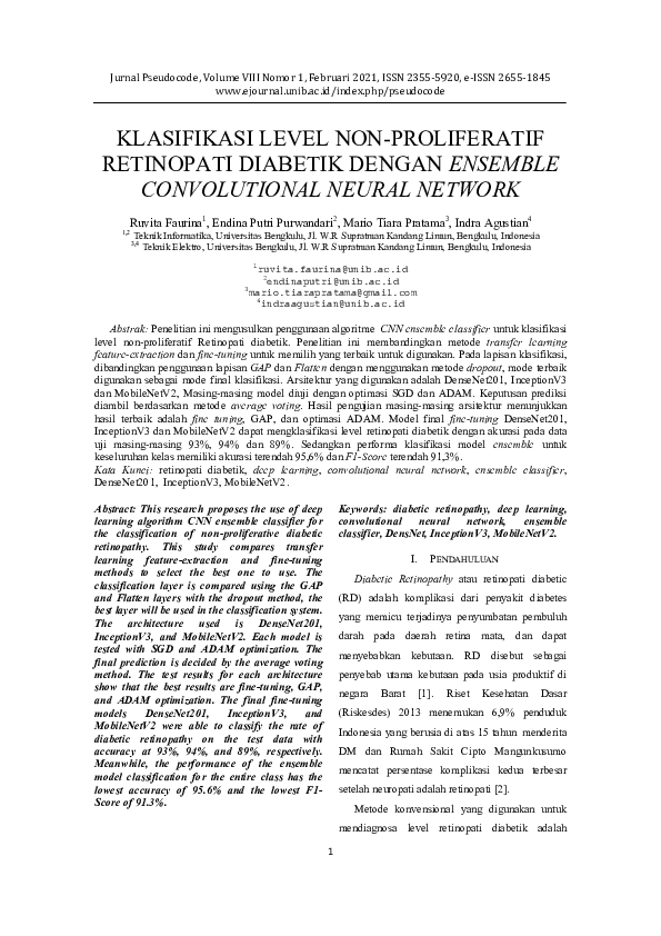 (PDF) Klasifikasi Level Non-Proliferatif Retinopati Diabetik Dengan ...