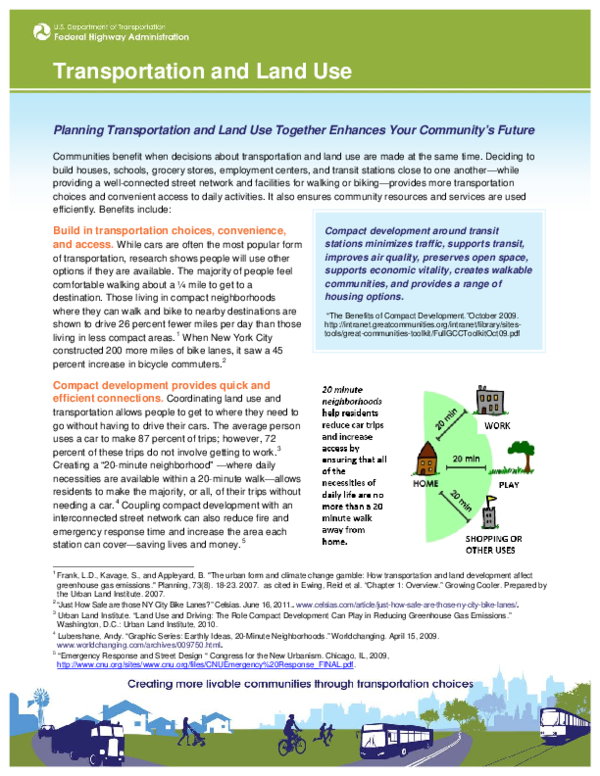 (PDF) Transportation and Land Use