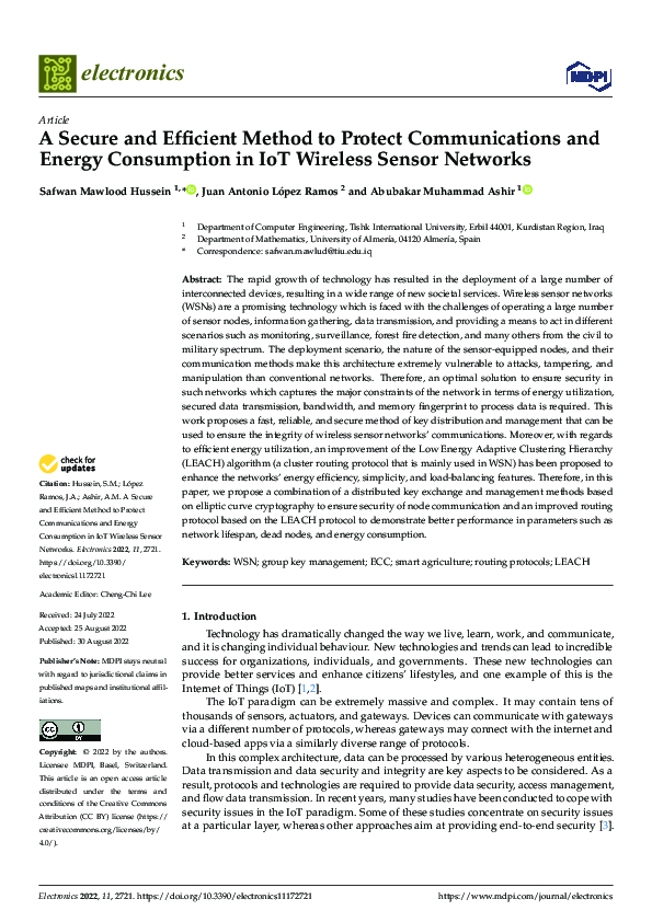 (PDF) A Secure and Efficient Method to Protect Communications and ...