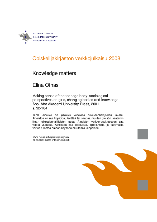 (PDF) Knowledge matters