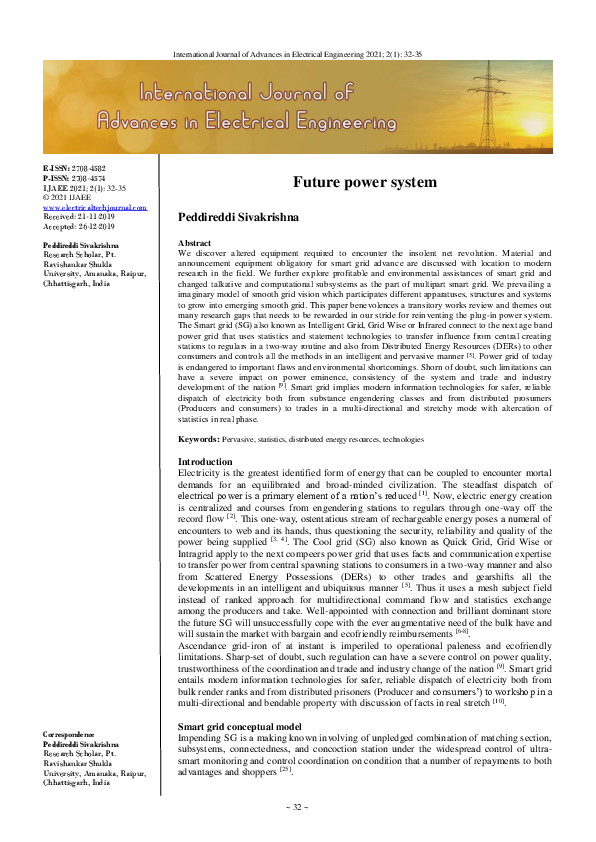 (PDF) Future power system