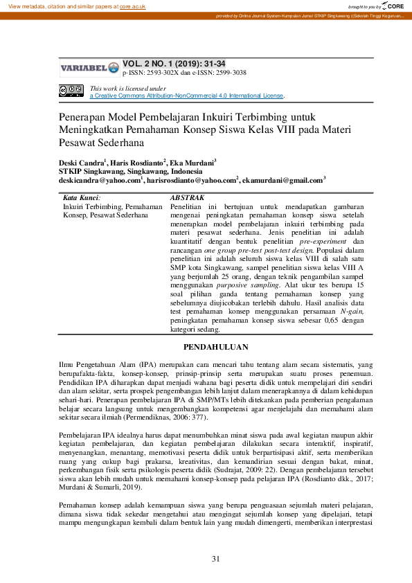 (PDF) Penerapan Model Pembelajaran Inkuiri Terbimbing untuk Meningkatkan Pemahaman Konsep Siswa ...