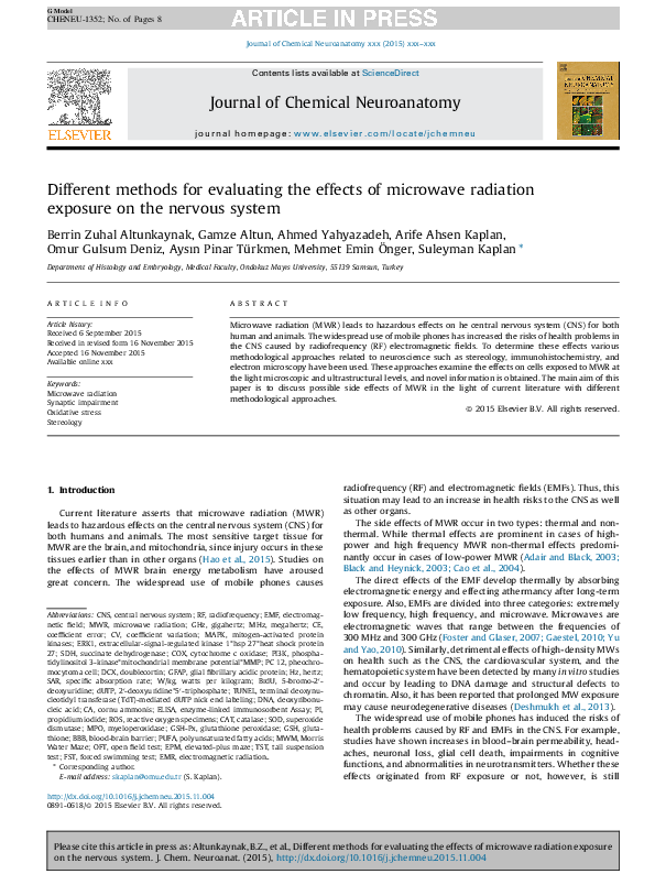 (PDF) Different methods for evaluating the effects of microwave ...