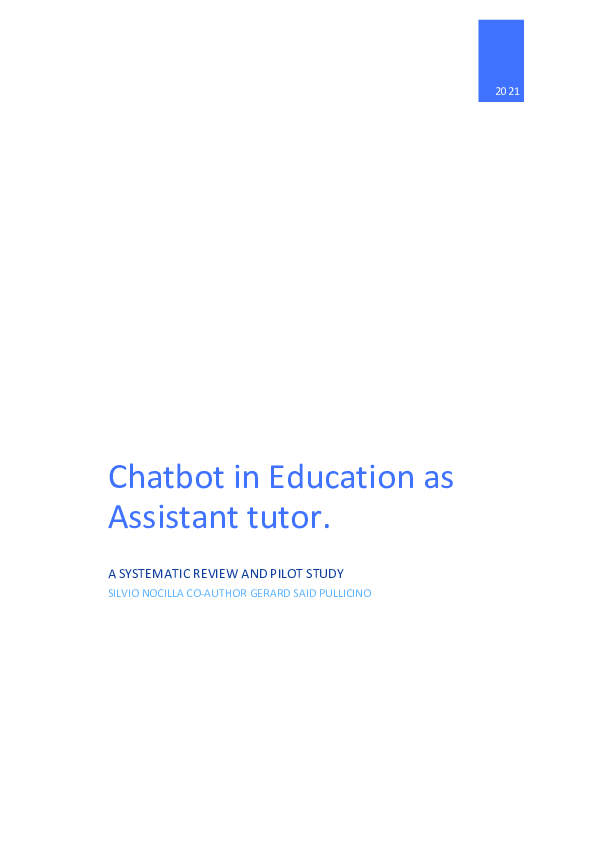 (PDF) Chatbot in Education as Assistant tutor: A Systematic Review ...