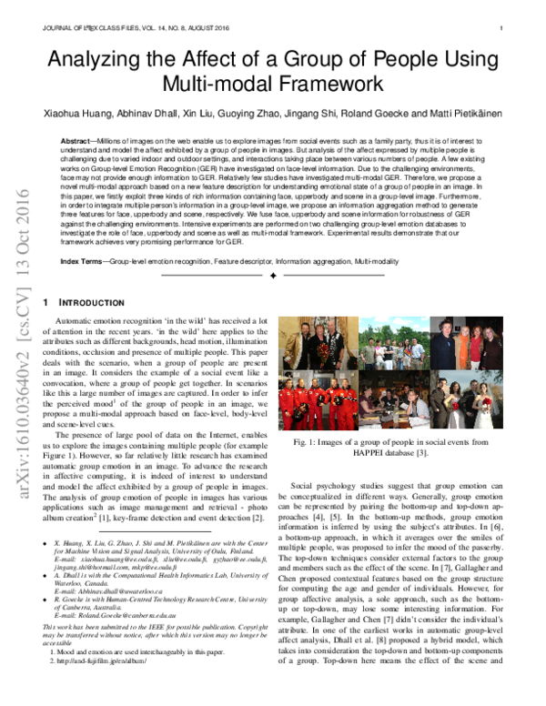 (PDF) Analyzing the Affect of a Group of People Using Multi-modal Framework