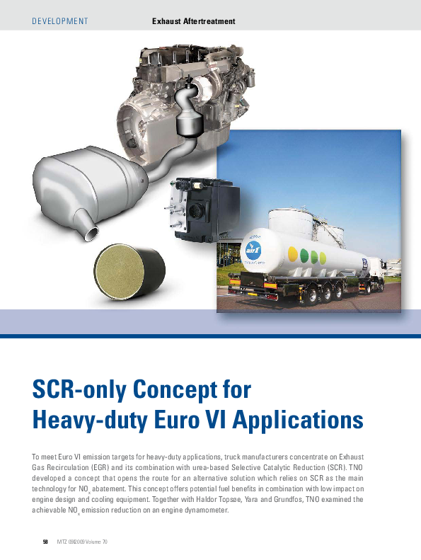 (PDF) SCR-only Concept for Heavy-duty Euro VI Applications