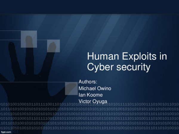 (PDF) Human exploits in cyber security | michael owino - Academia.edu