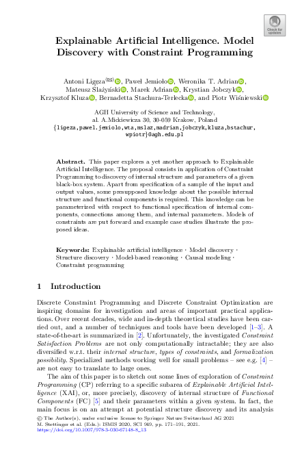 (PDF) Explainable Artificial Intelligence. Model Discovery with ...