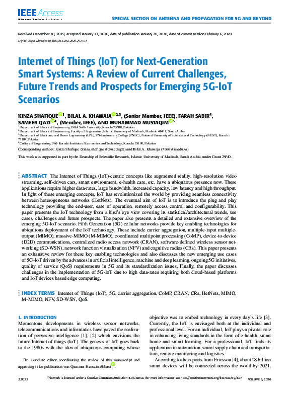 (PDF) Internet of Things (IoT) for Next-Generation Smart Systems: A Review of Current Challenges ...