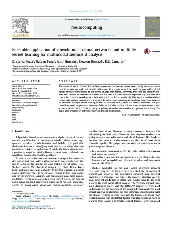 Pdf Ensemble Application Of Convolutional Neural Networks And Multiple Kernel Learning For