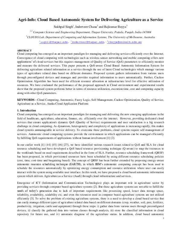 (PDF) Agri-Info: Cloud Based Autonomic System for Delivering ...