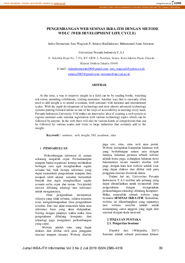 (PDF) Pengembangan Web Semnas Ikra-Ith Dengan Metode WDLC (Web ...