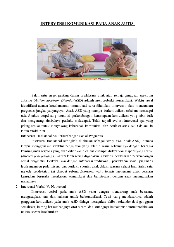 (DOC) INTERVENSI KOMUNIKASI ANAK AUTIS