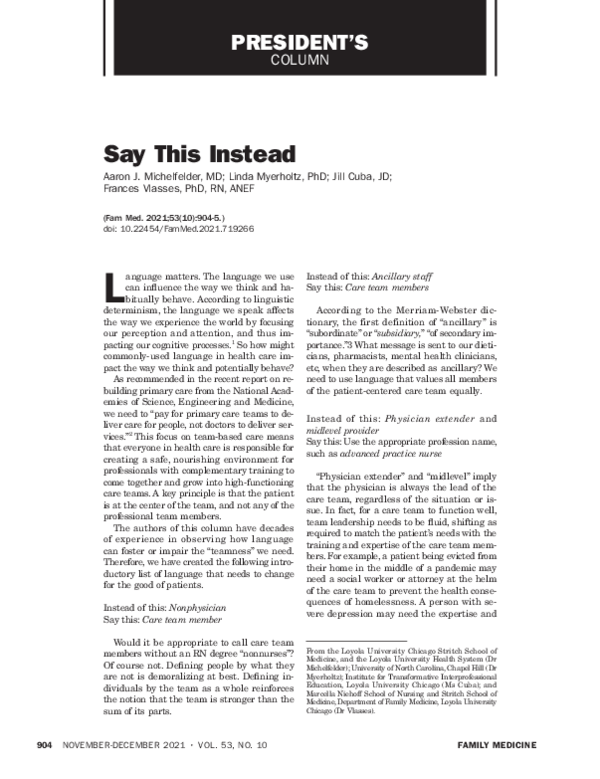 (PDF) Say This Instead