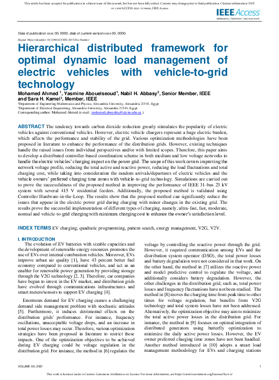 (PDF) Hierarchical distributed framework for optimal dynamic load management of electric ...