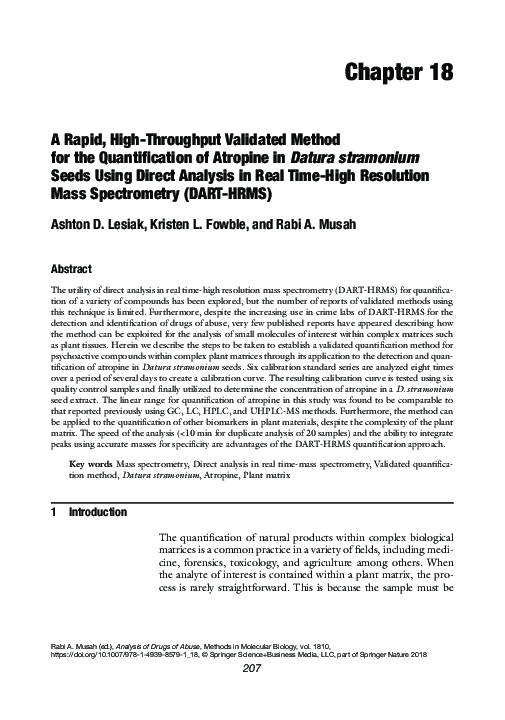 (PDF) A Rapid, High-Throughput Validated Method for the Quantification ...