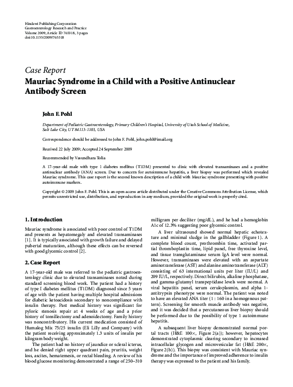 (PDF) Mauriac syndrome in a child with a positive antinuclear antibody ...