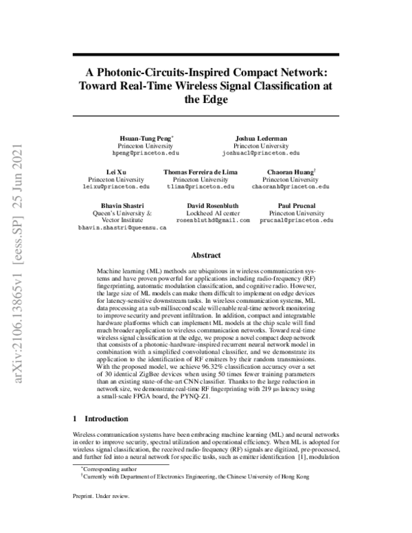 (PDF) A Photonic-Circuits-Inspired Compact Network: Toward Real-Time ...