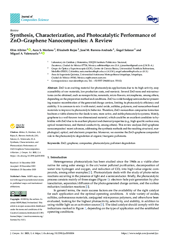 (PDF) Synthesis, Characterization, and Photocatalytic Performance of ...