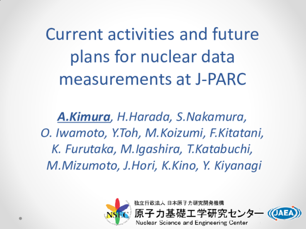 (PDF) Current activities and future plans for nuclear data measurements ...