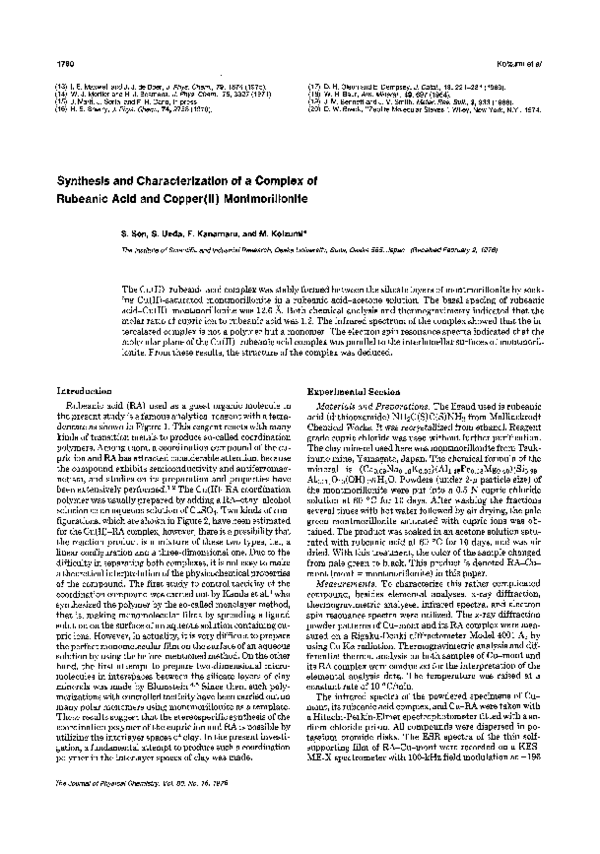 (PDF) Synthesis and characterization of a complex of rubeanic acid and ...