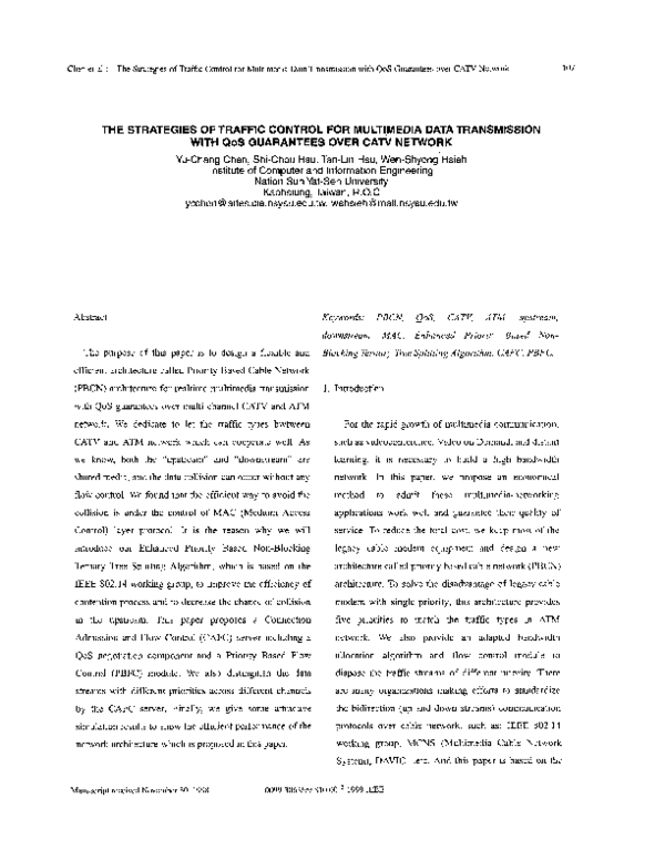 (PDF) The strategies of traffic control for multimedia data transmission with QoS guarantees ...