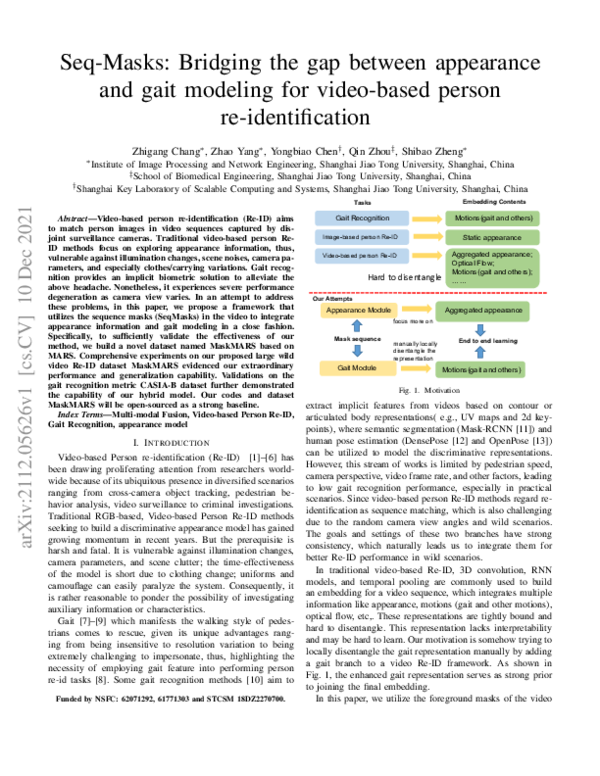 (PDF) Seq-Masks: Bridging the gap between appearance and gait modeling for video-based person re ...
