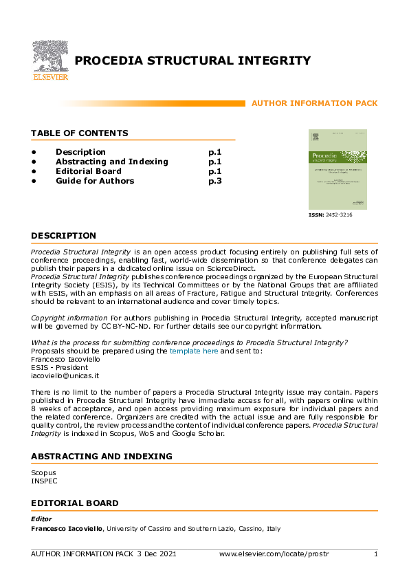 (PDF) Procedia Structural Integrity | Ahmad Mujtaba - Academia.edu (PDF) Procedia Structural Integrity | Ahmad Mujtaba - Academia.edu