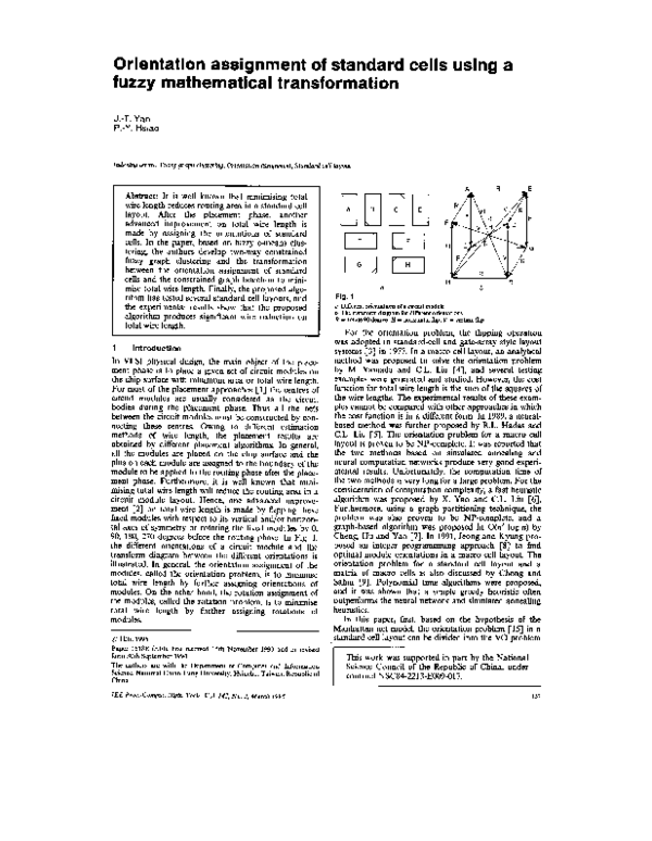 (PDF) Orientation assignment of standard cells using a fuzzy mathematical transformation