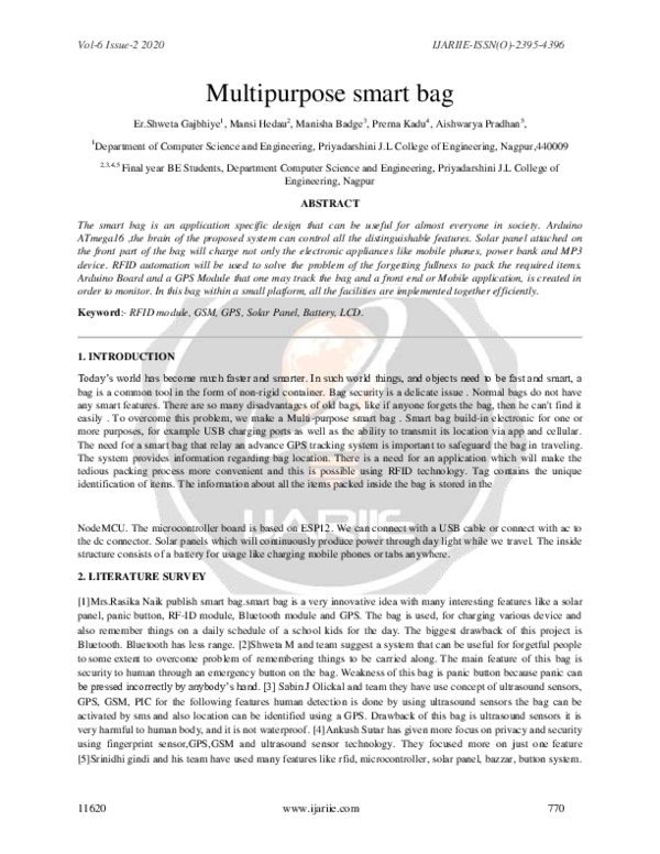 (PDF) Multipurpose Smart Bag
