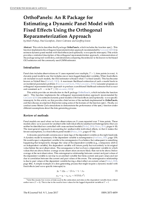 (PDF) OrthoPanels: An R Package for Estimating a Dynamic Panel Model ...