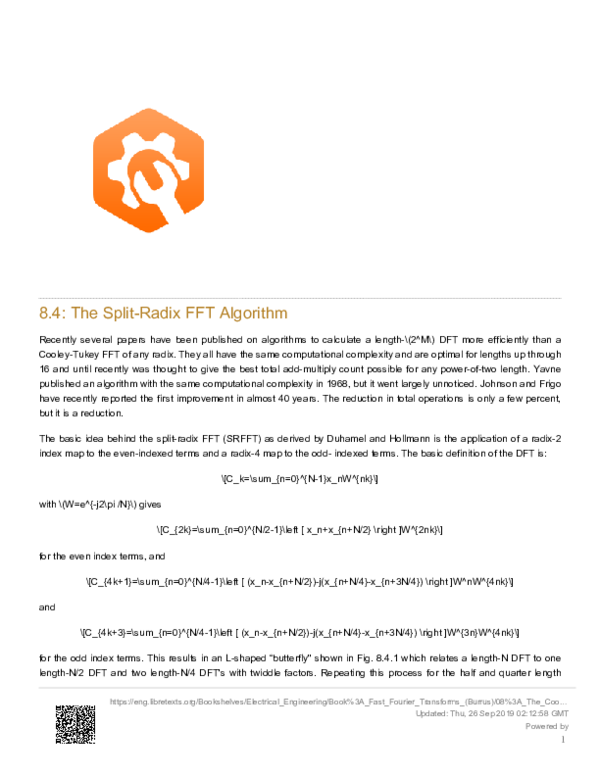 Pdf ‘split Radix Fft Algorithm