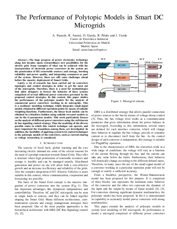 (PDF) The performance of polytopic models in smart DC microgrids