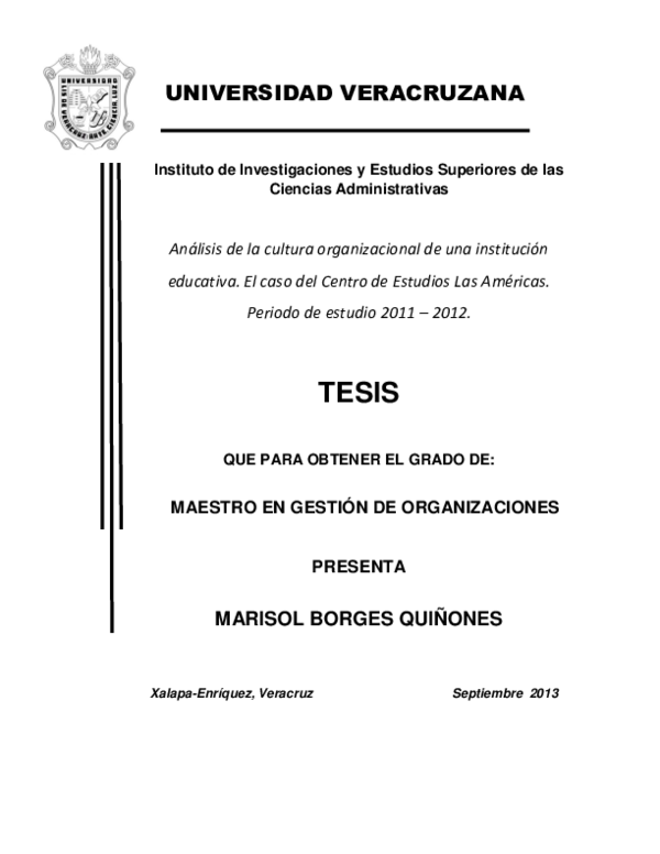 (PDF) Análisis de la cultura organizacional de una institución ...