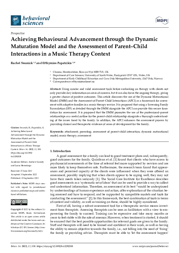 (PDF) Achieving Behavioural Advancement through the Dynamic Maturation ...