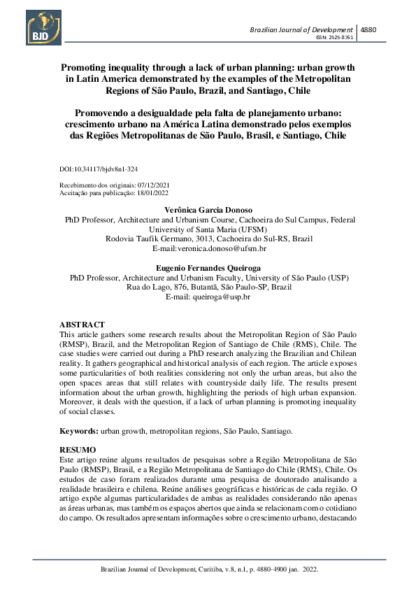 (PDF) Promoting inequality through a lack of urban planning: urban ...