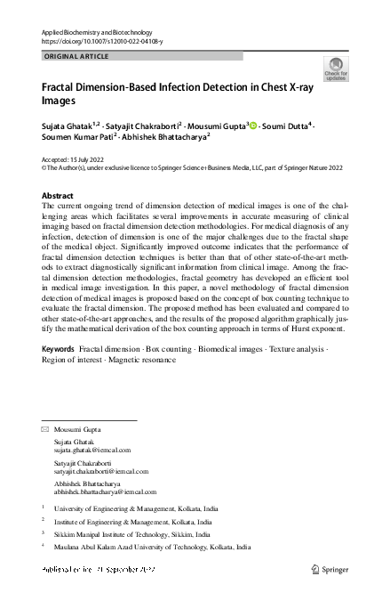 (PDF) Fractal Dimension-Based Infection Detection in Chest X-ray Images