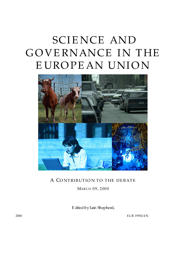 (PDF) Science and governance in the European Union: a contribution to ...