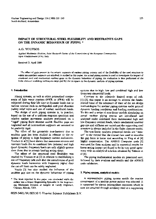 (PDF) Impact of structural steel flexibility and restraints gaps on the ...