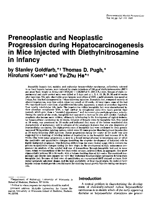 (PDF) Preneoplastic and neoplastic progression during ...